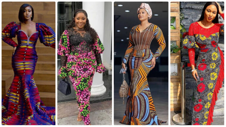 Ankara Long Gown Styles for Ladies- See 30 Bright and Beautiful Ankara ...