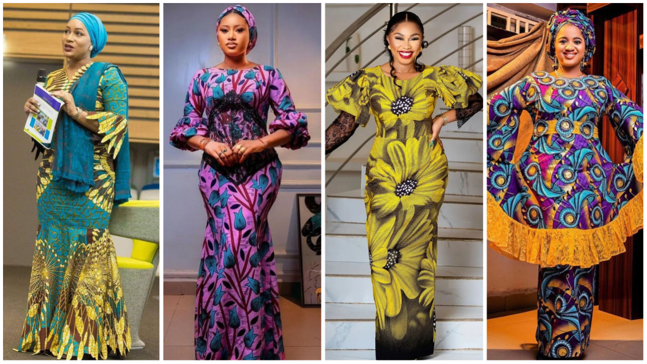 Latest Hausa Ankara Gown Styles For Wedding and Special Occasions ...