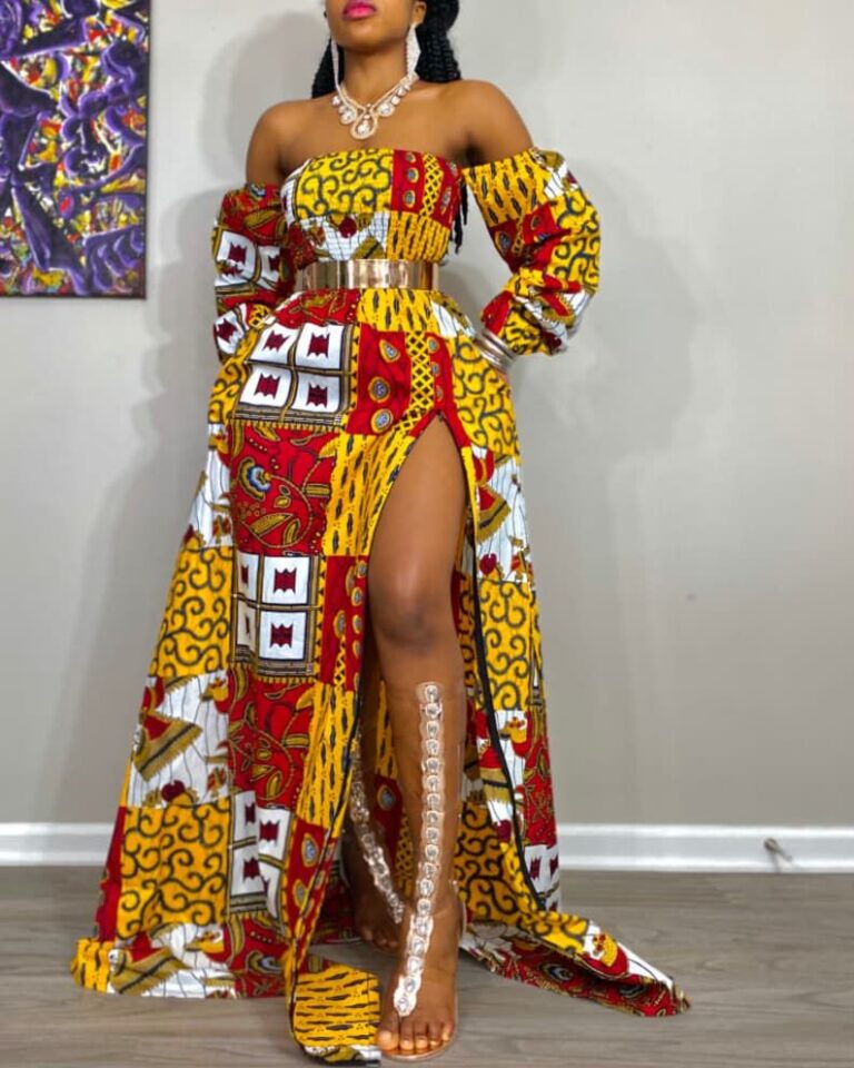 Gorgeous Maxi Dress With Front Slits to Looks Elegant - OD9JASTYLES