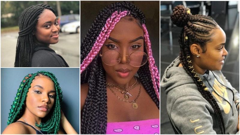 Large knotless box braids - hostinteriors